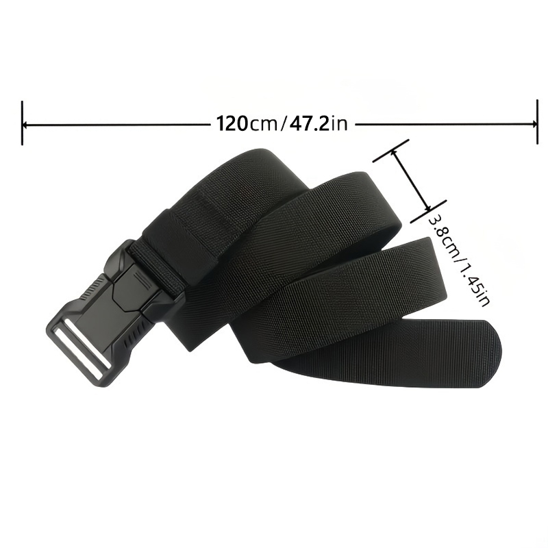 Mens Quick Release Tactical Belt Adjustable Breathable Square Pp Buckle ...