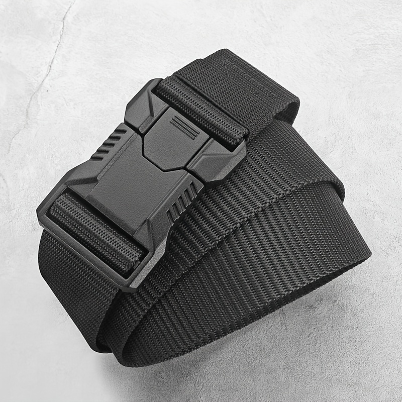 Mens Quick Release Tactical Belt Adjustable Breathable Square Pp Buckle ...