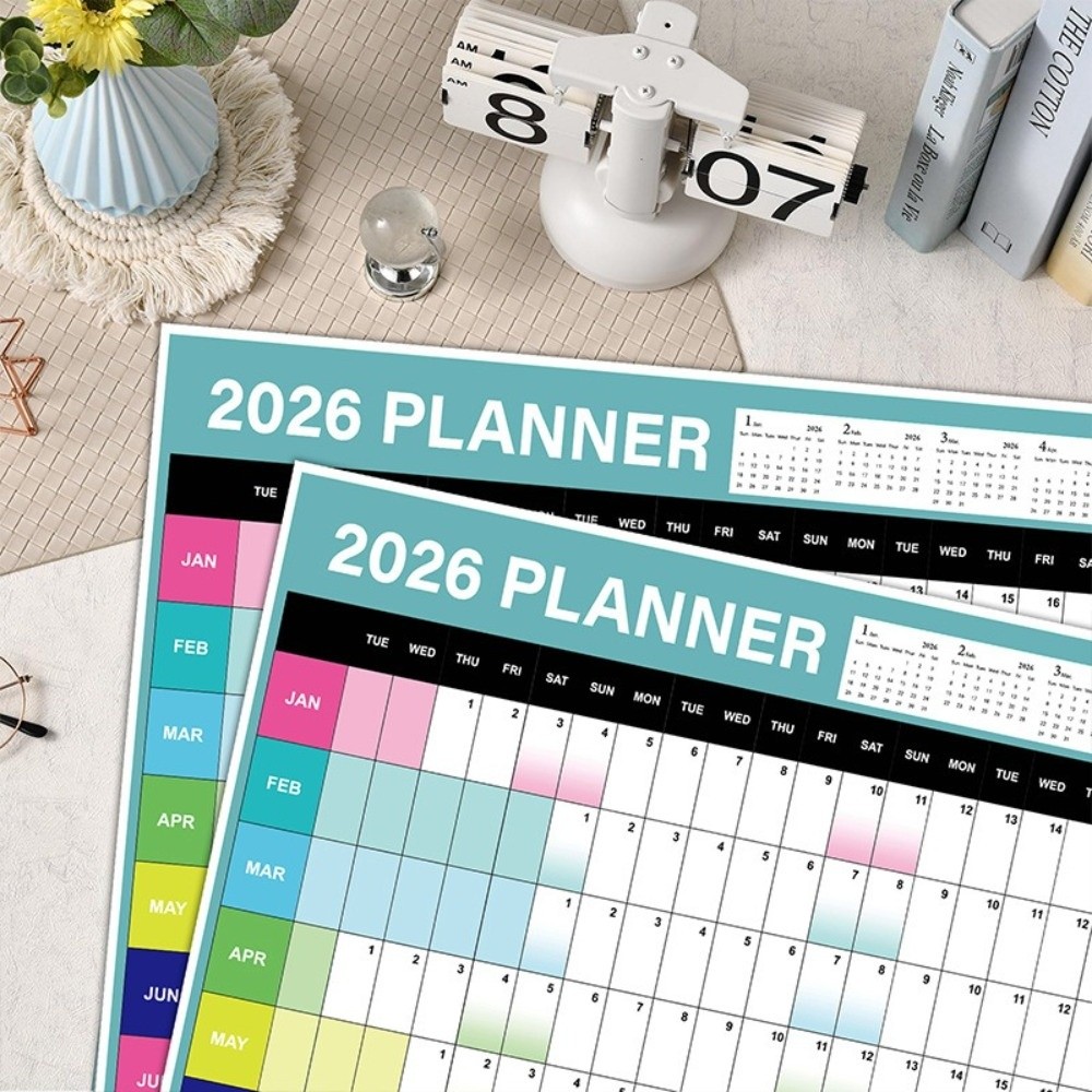 AOPHEKM Large Wall Calendar, Annual Planner 2026 Yearly Daily Calendar ...