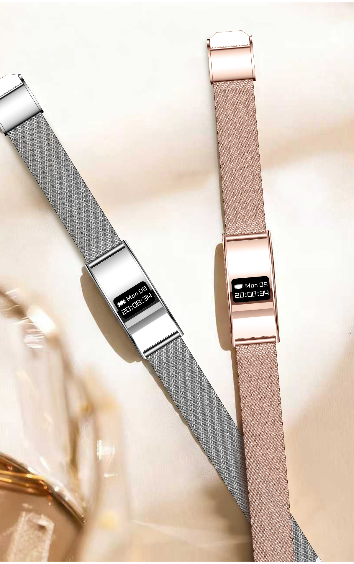 LIGE Smart Bracelet Waterproof Call Reminder Smart Band Health Monitor ...