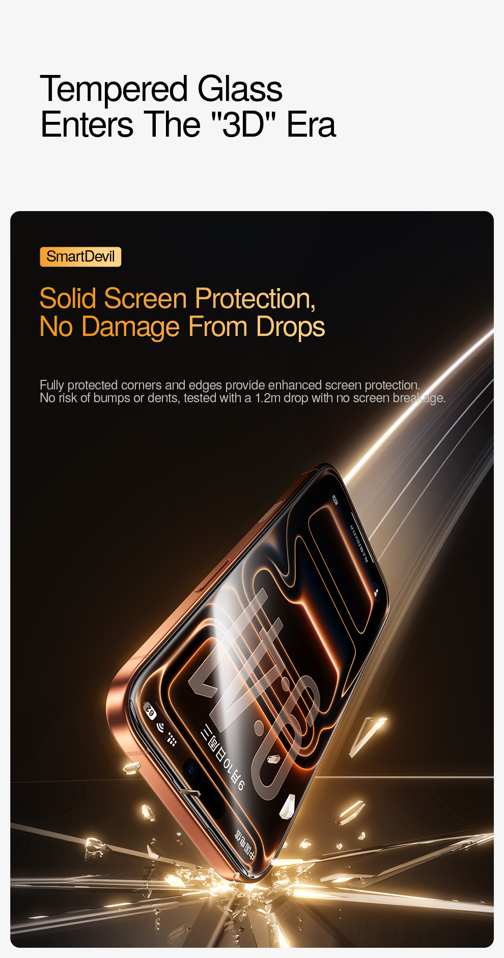 SmartDevil 3D Heat-Curved AR Tempered Glass Screen Protector For iPhone ...