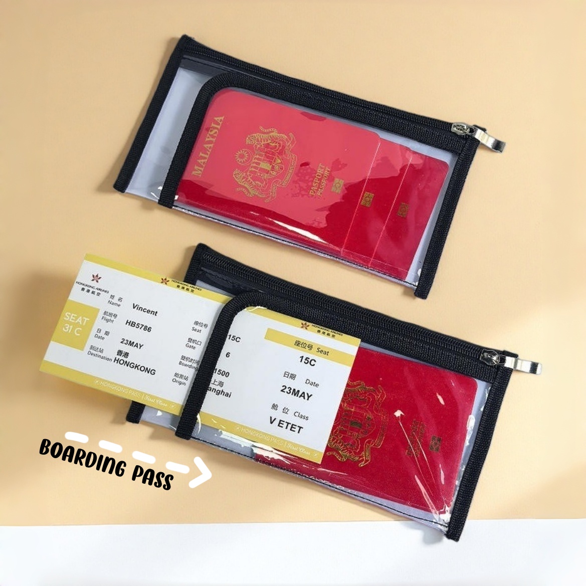 Flat Bag, PVC Material, Black, with Leather, Transparent, Suitable for ...