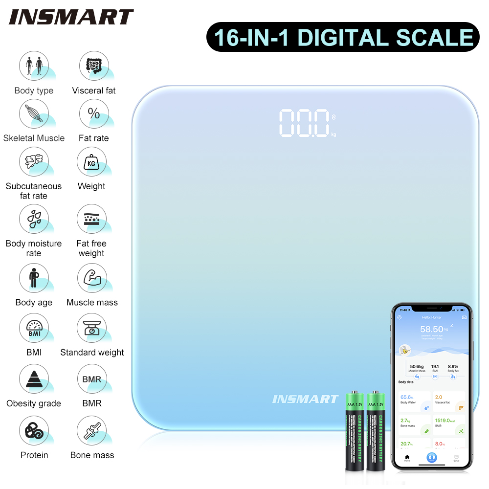 INSMART Bluetooth health weight scale for precise measurement ...