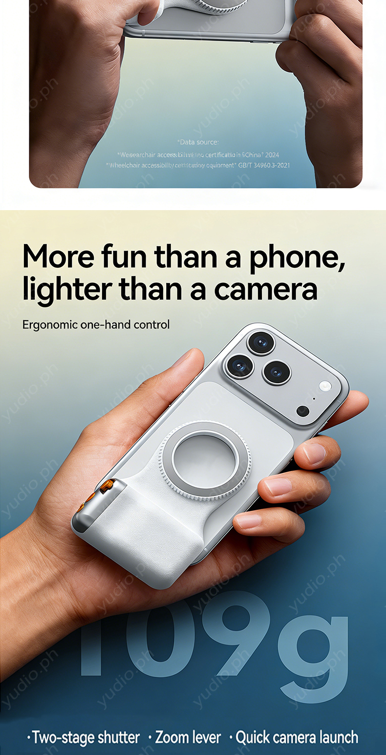 Magnetic Camera Grip and Selfie Light,Multi-Function Magnetic Grip with ...