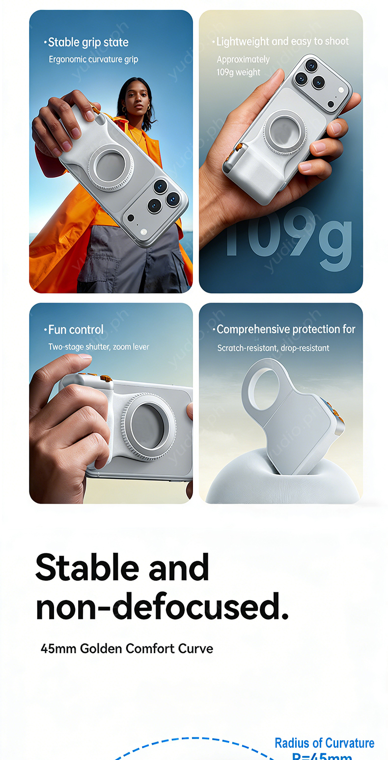 Magnetic Camera Grip and Selfie Light,Multi-Function Magnetic Grip with ...