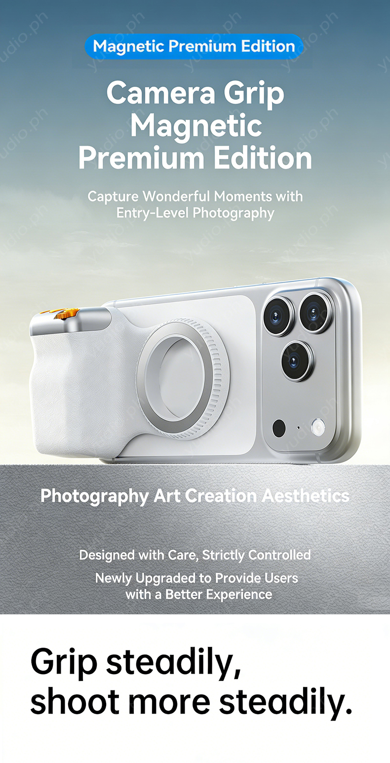 Magnetic Camera Grip and Selfie Light,Multi-Function Magnetic Grip with ...