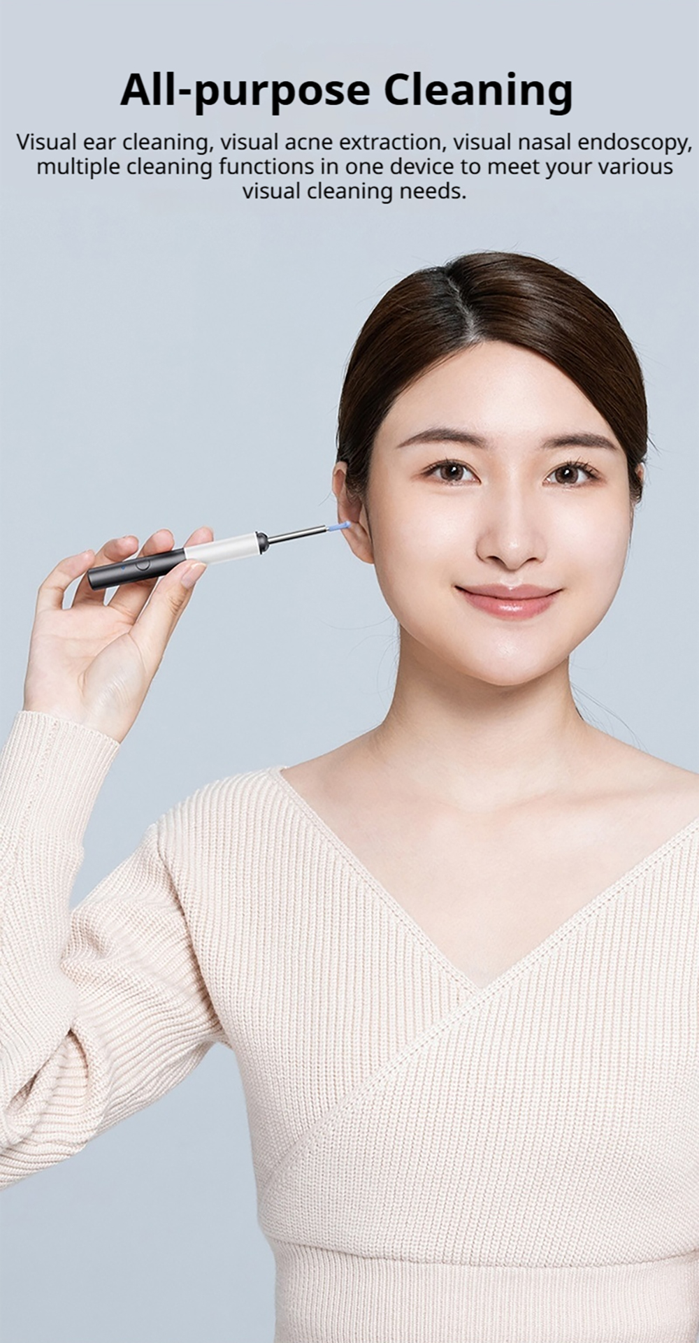 INSMART Visual Ear Pick, Earwax Removal and Cleaning Camera, 1080P Full ...