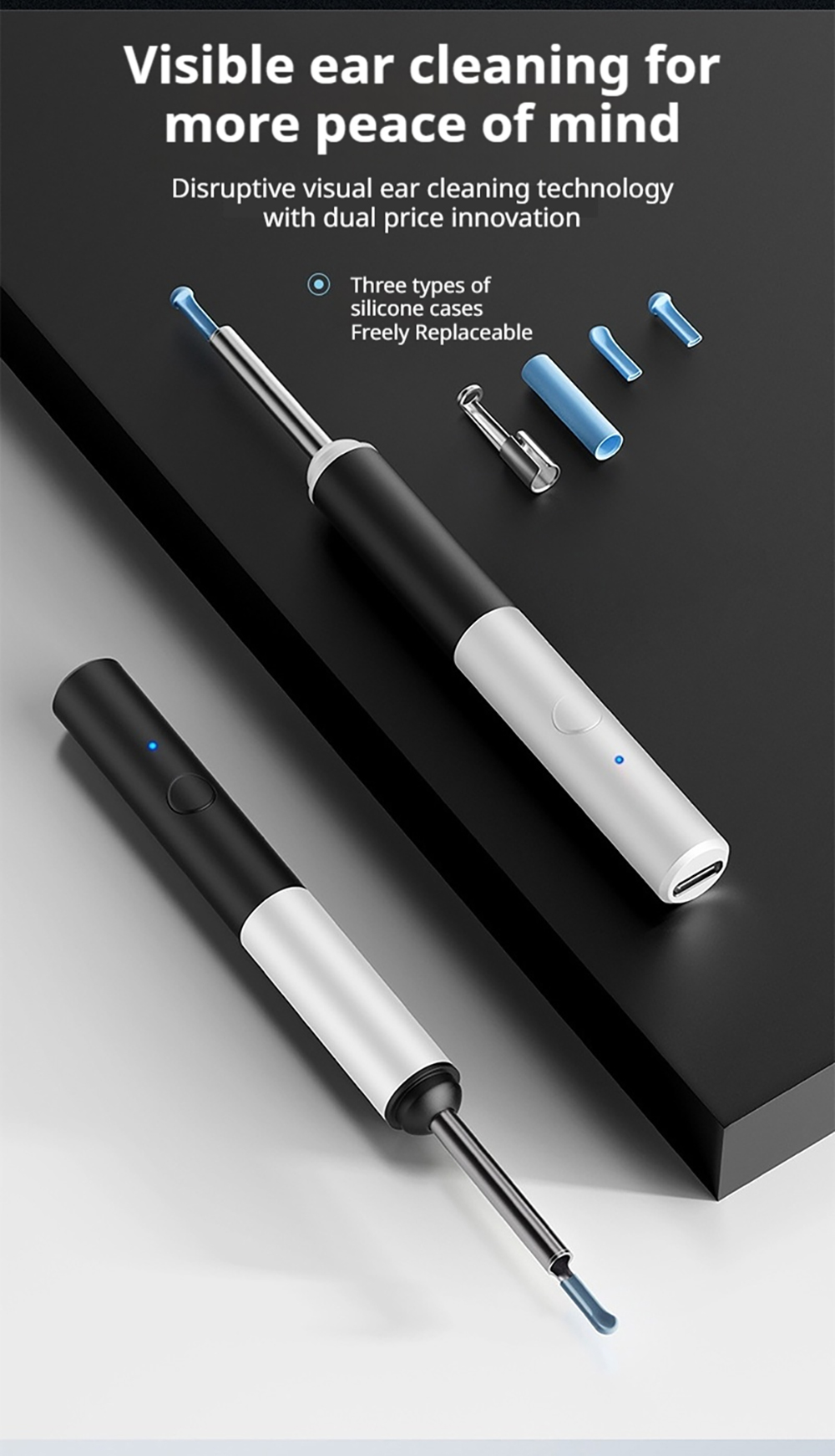 INSMART Visual Ear Pick, Earwax Removal and Cleaning Camera, 1080P Full ...