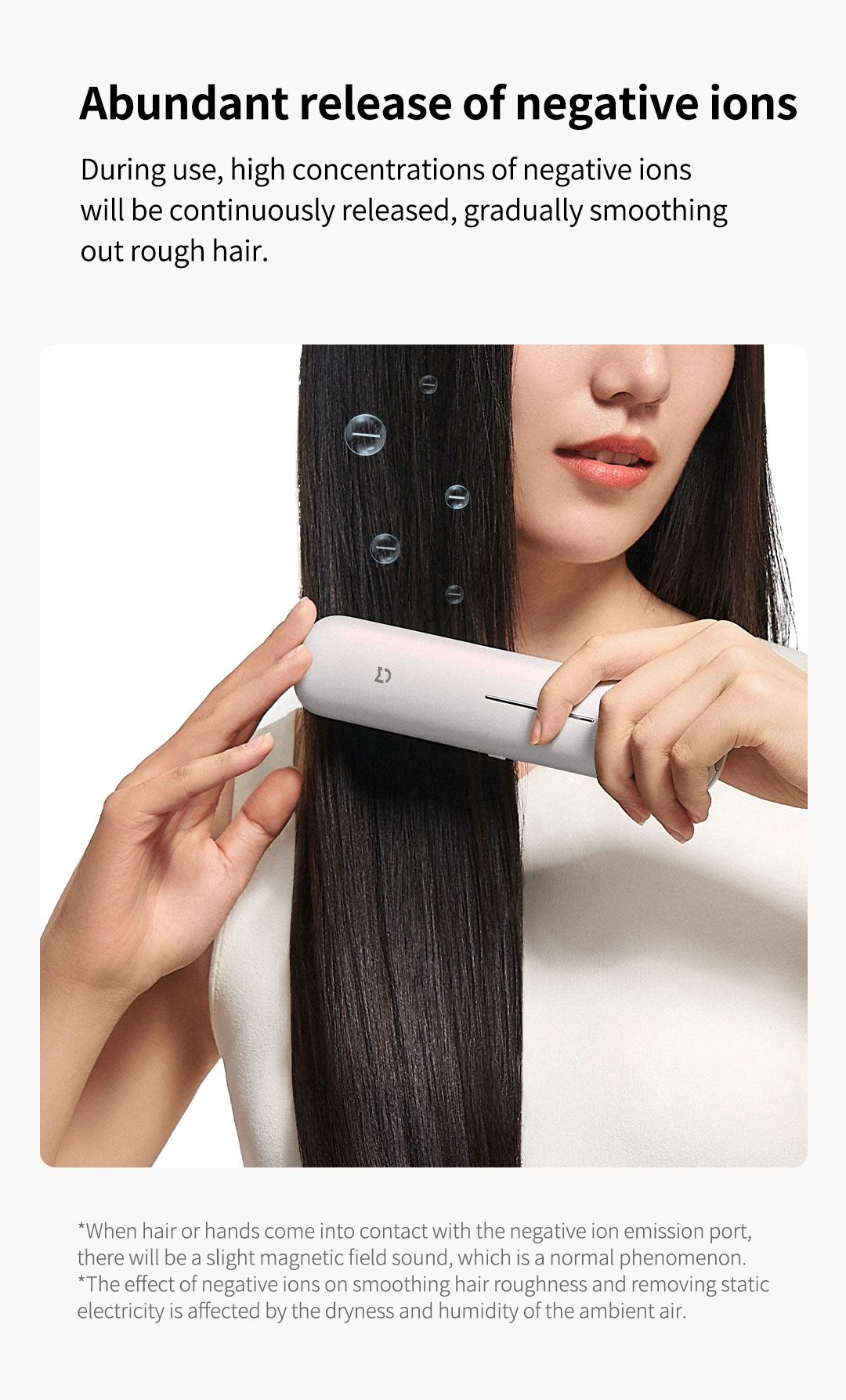 Xiaomi Mijia Straightening Brush, Negative Ion Hair Care, 160℃/180℃/200 ...