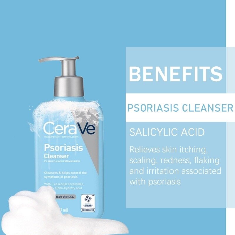 CeraVe Cleanser for Psoriasis Treatment With Salicylic Acid for Dry ...