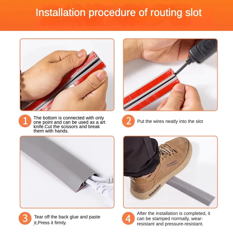 2 Meter to 5 PVC Wire Trunking Self-Adhesive Cable Trunking Open ...