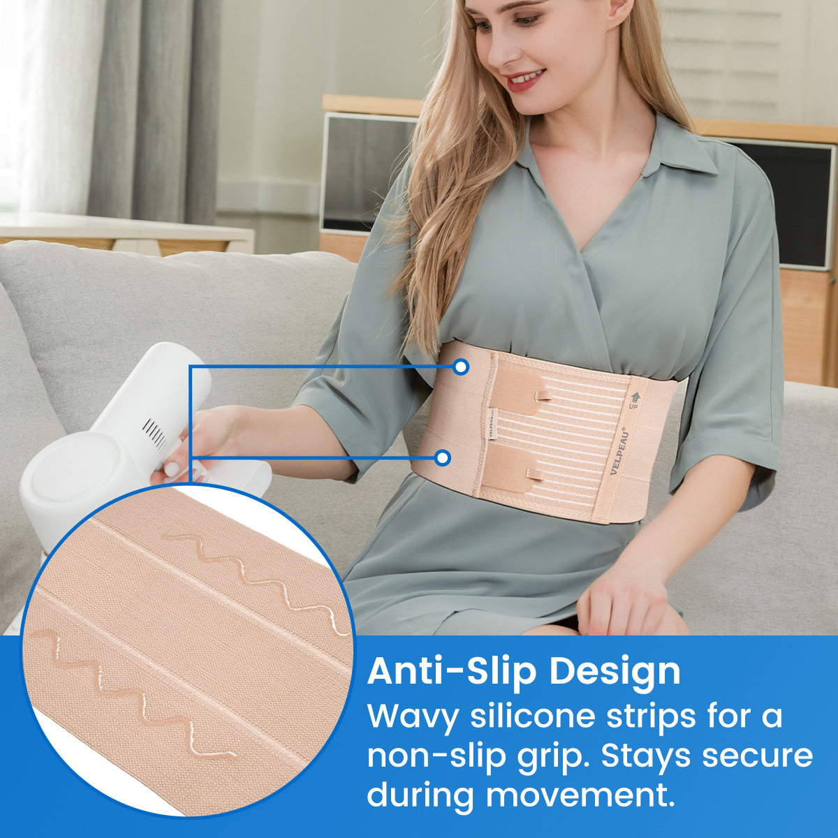 VELPEAU Chest Compression Support Belt and Rib Protector for Chest or ...
