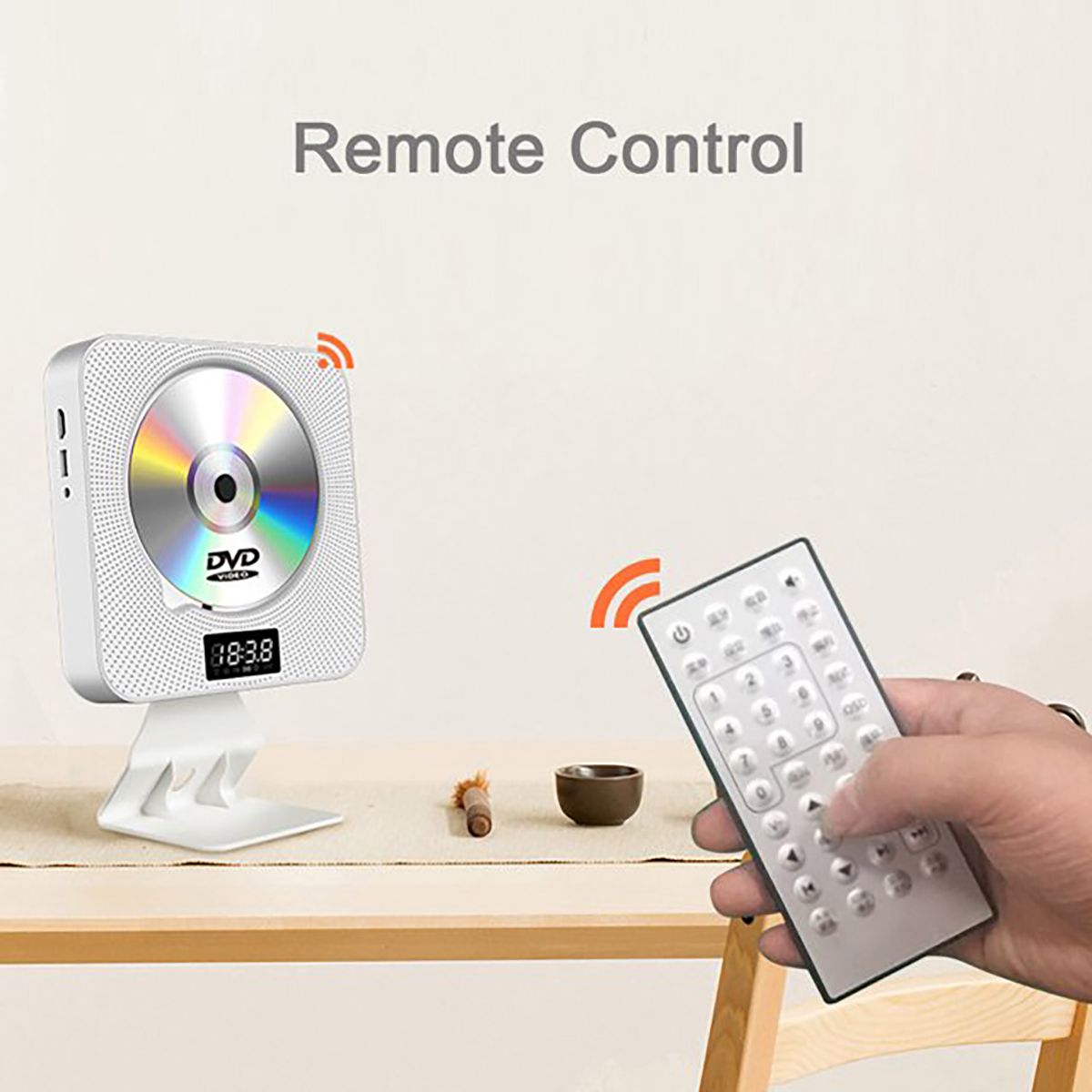 CD DVD Music Player Protable Wallmount 1080p HDMI Video Bluetooth Built ...