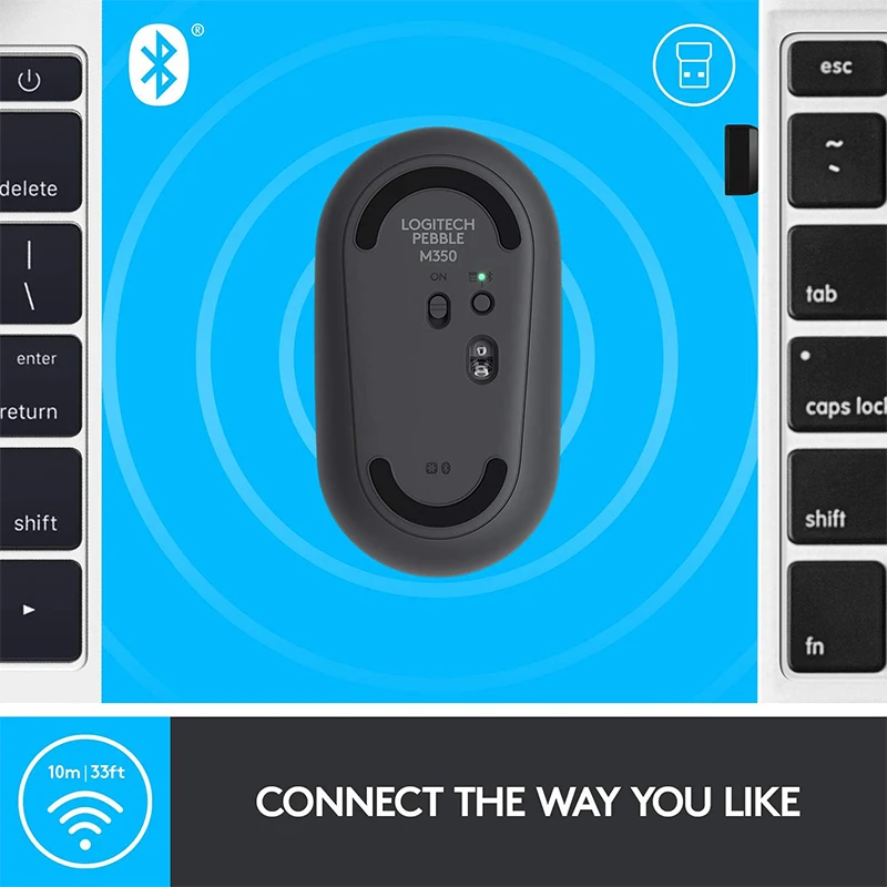Logitech Pebble 2 M350s/M350 Slim Compact Bluetooth Wireless Mouse With ...