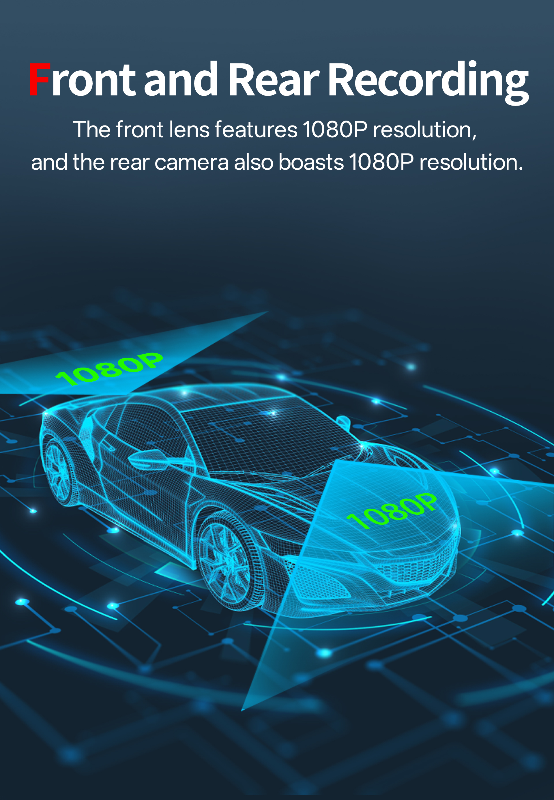 Carlover N3 Smart Streaming Dashcam 1080P Ultra Night Vision Loop ...