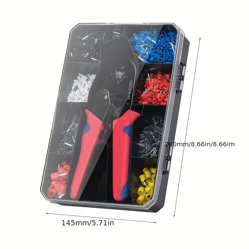 Ferrule Crimping Tool Kit With 1200pcs Insulated Wire Connectors, Self ...