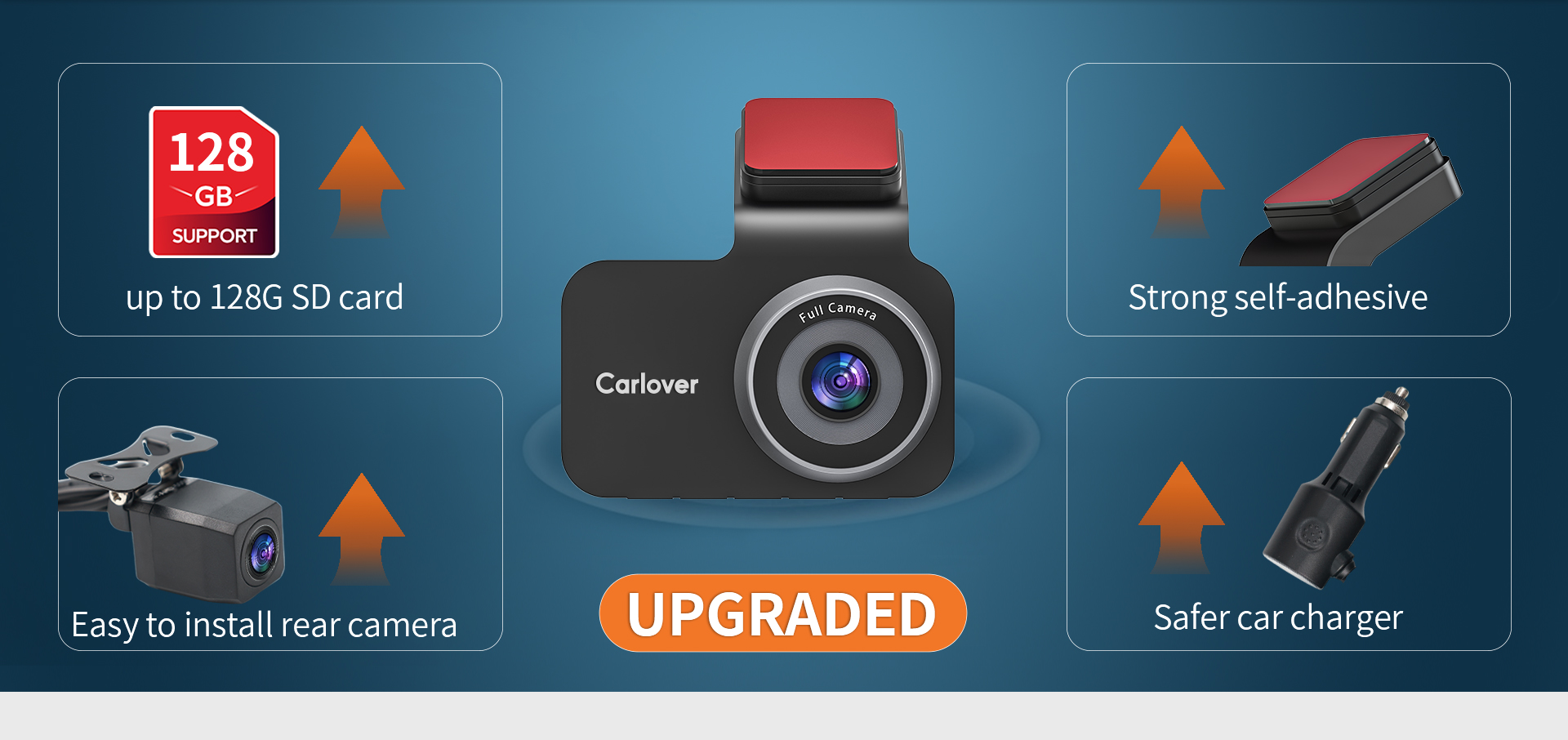 Carlove S19 Dashboard Camera, Ultra HD Dual Recording, Wi-Fi App ...