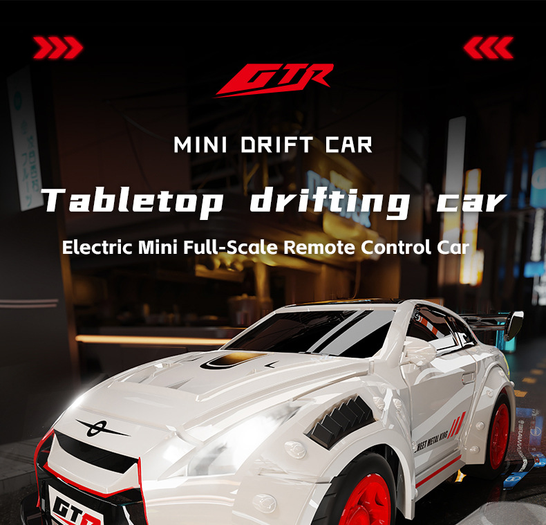 1:64 Mini GTR RC Drift Car 2.4GHz Desktop Remote Control Racing Car Toy ...