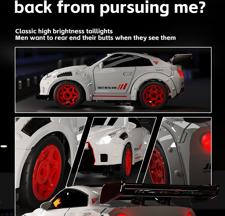 1:64 Mini GTR RC Drift Car 2.4GHz Desktop Remote Control Racing Car Toy ...