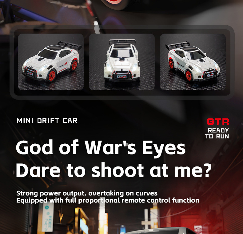 1:64 Mini GTR RC Drift Car 2.4GHz Desktop Remote Control Racing Car Toy ...
