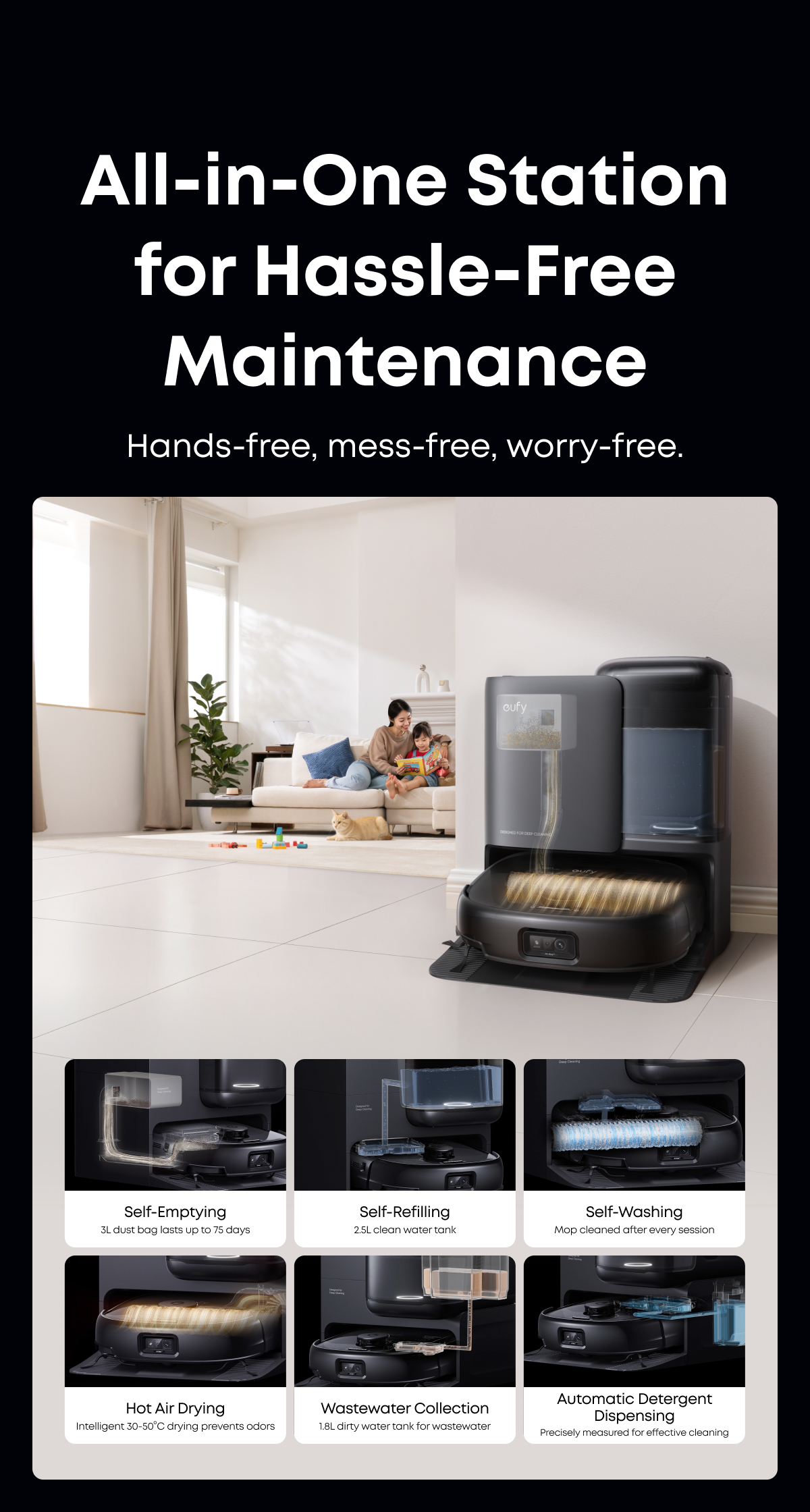 [Free Gift] ANKER eufy E25 Robot Vacuum Cleaner | Self-Cleaning while ...