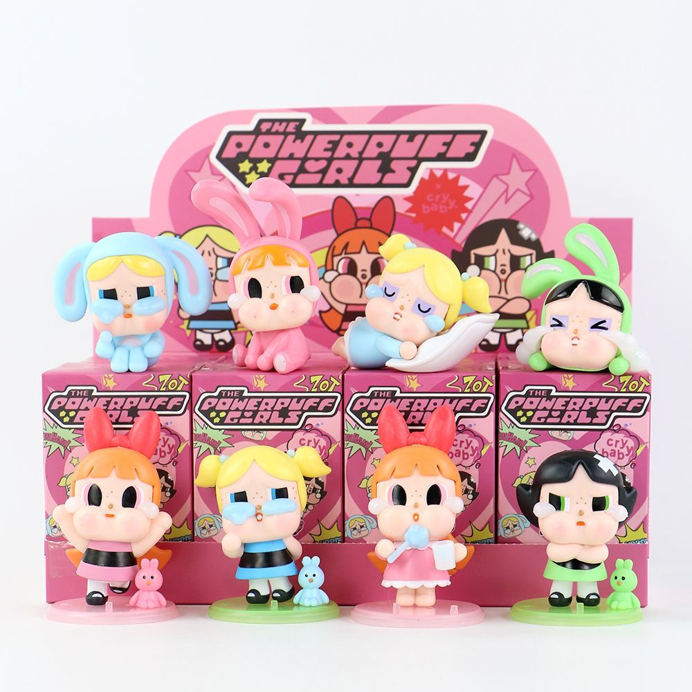 【8Pcs/Ship Today】Cartoon Powerpuff Girls Blind Box CryBaby Figurine ...