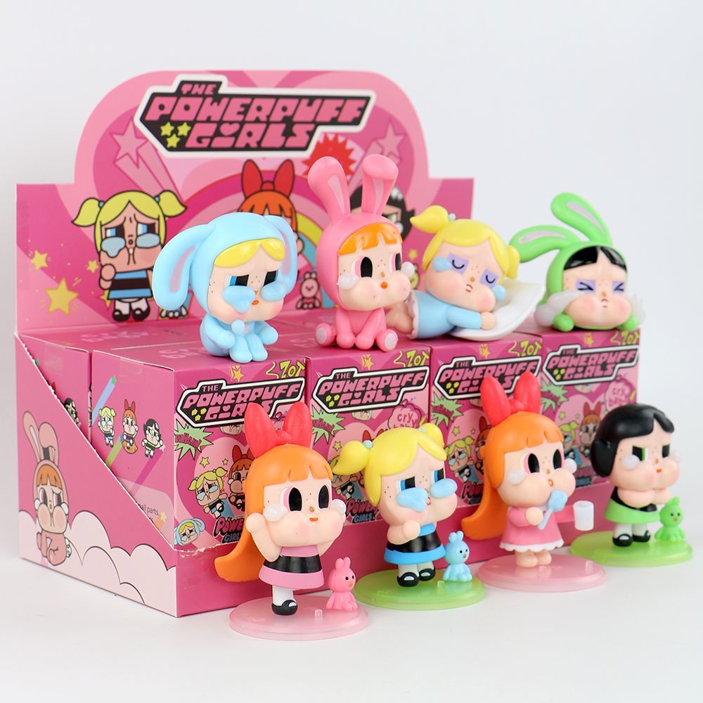【8Pcs/Ship Today】Cartoon Powerpuff Girls Blind Box CryBaby Figurine ...