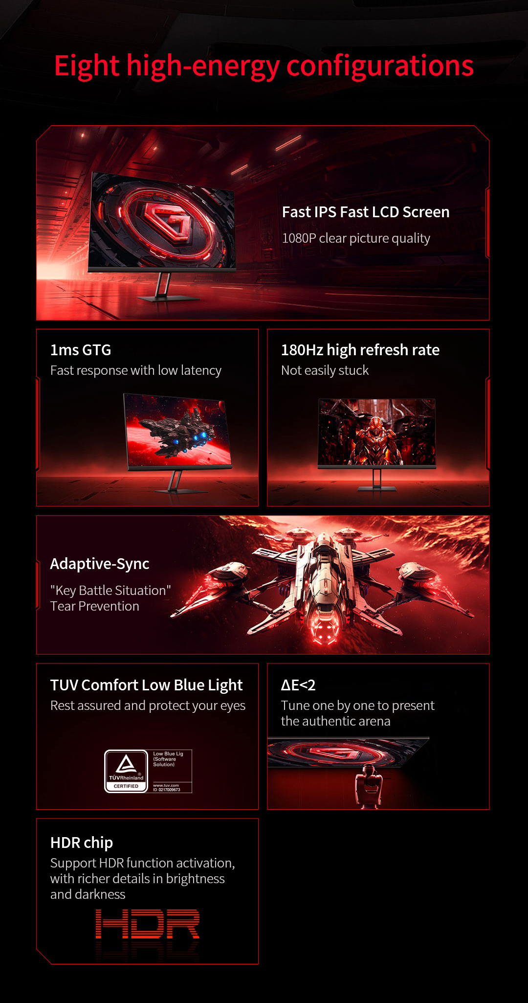 Redmi Display G24 IPS Version 23.8" FHD 180Hz High Refresh Rate 1ms ...
