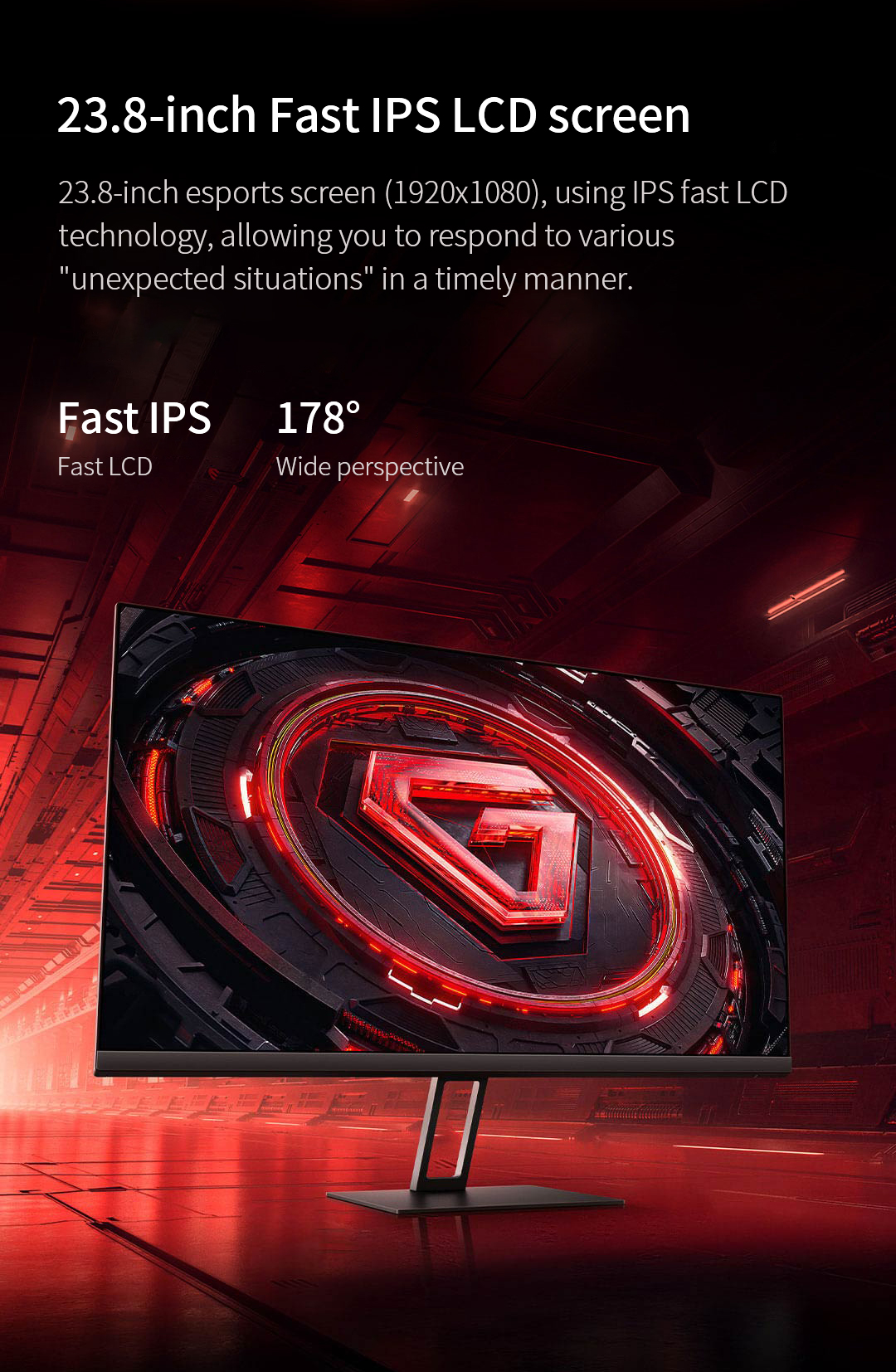 Redmi Display G24 IPS Version 23.8" FHD 180Hz High Refresh Rate 1ms ...