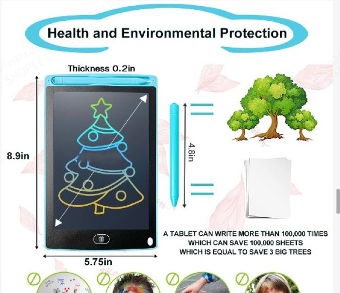 LCD Drawing Tablet 12 Inch – Color Screen Mess-Free Creativity Board ...