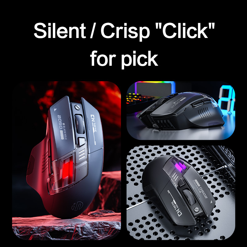 Inphic A9 RGB Wireless Mouse Rechargeable 2.4GHz / Bluetooth5.0 ...