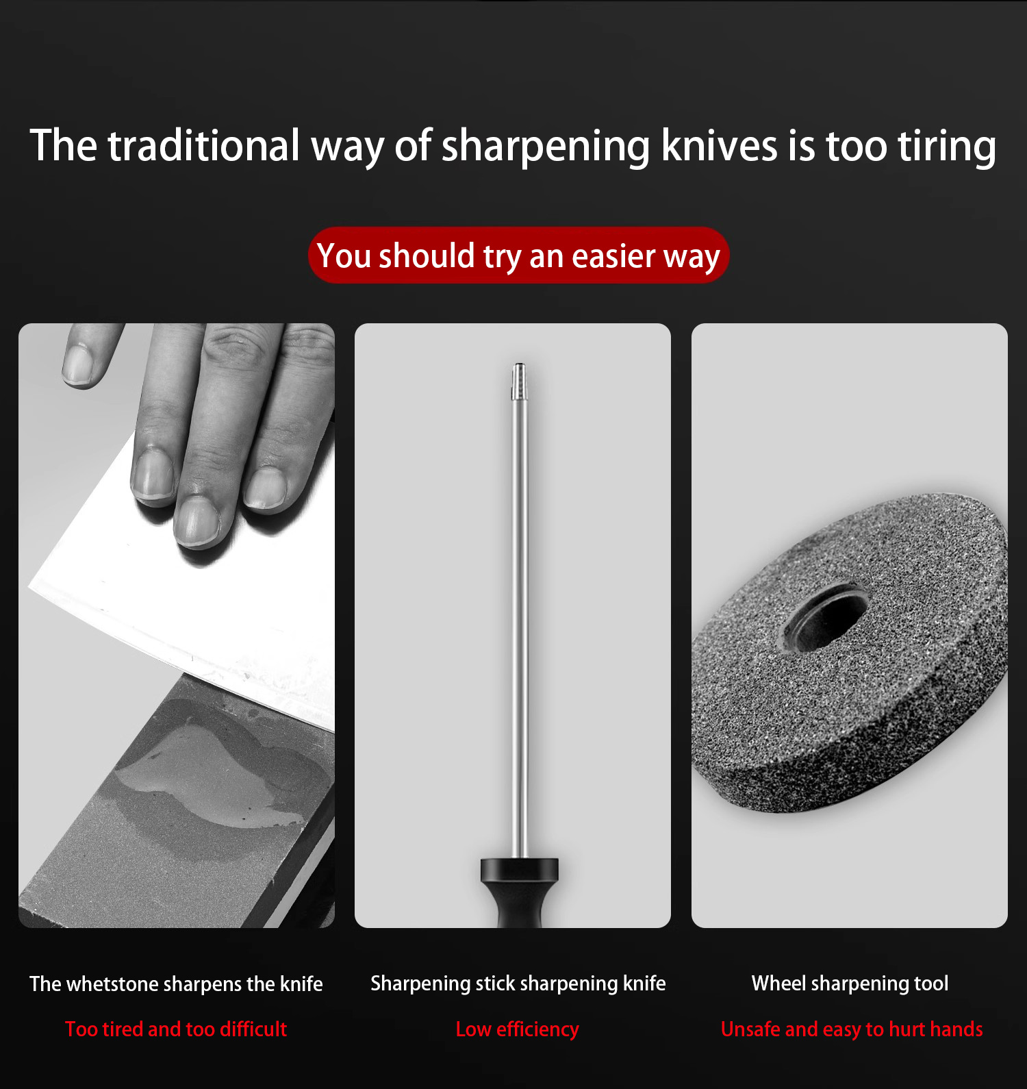 🔥No need to change the knife for 10 years！ pengasah pisau elektrik ...