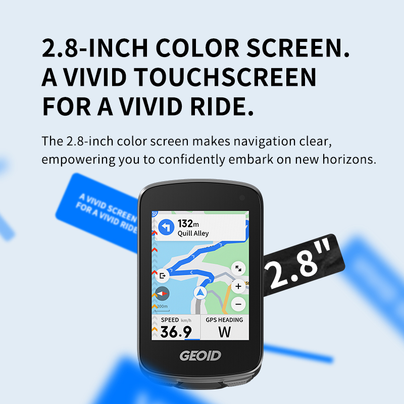 GEOID CC700 Pro Bicycle Computer GPS 2.8-Inch Touchscreen Bike ...