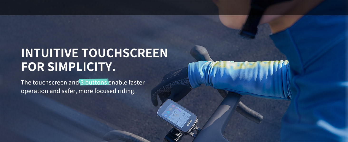 GEOID CC700 Pro Bicycle Computer GPS 2.8-Inch Touchscreen Bike ...