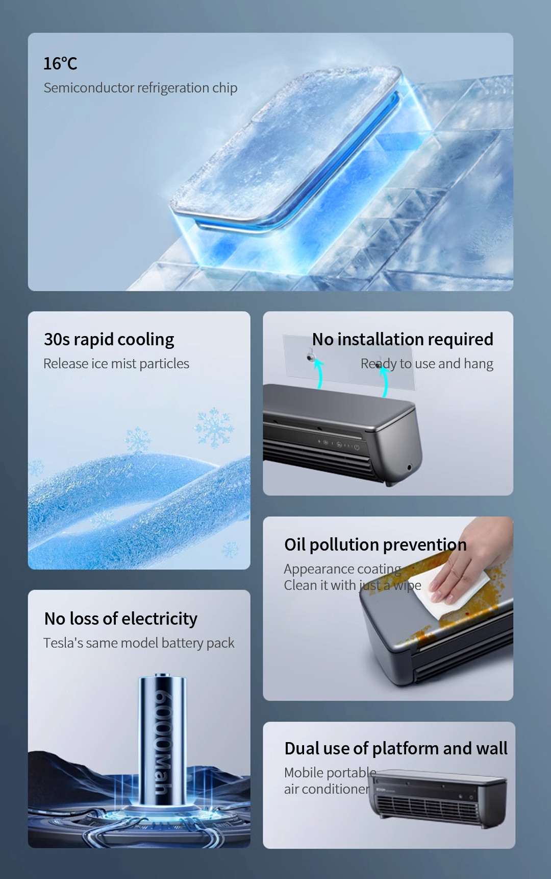 Edon E868 Mini Air Cooling Fan | Ice Mist Cool Air | Anti-Oil ...