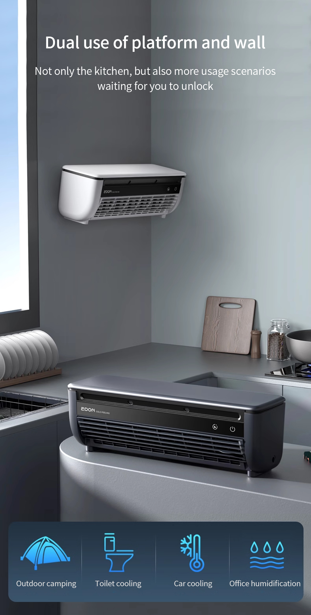 Edon E868 Mini Air Cooling Fan | Ice Mist Cool Air | Anti-Oil ...