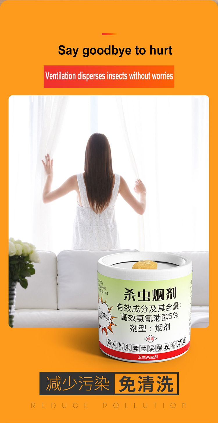 (Buy 1 Free 2) Insecticide smoke bomb Eliminate both insects and their ...