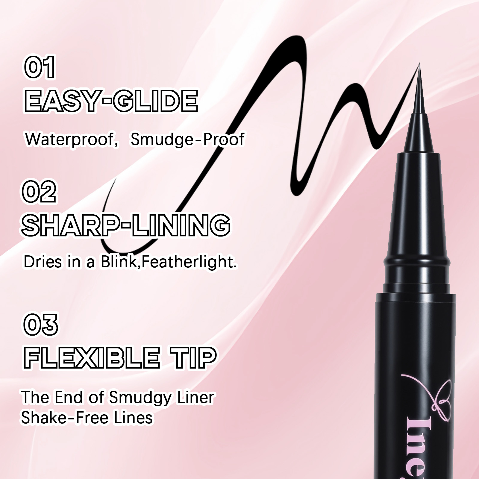 BOBEINI Extra fine liquid eyeliner slim long lasting waterproof 1.5g ...