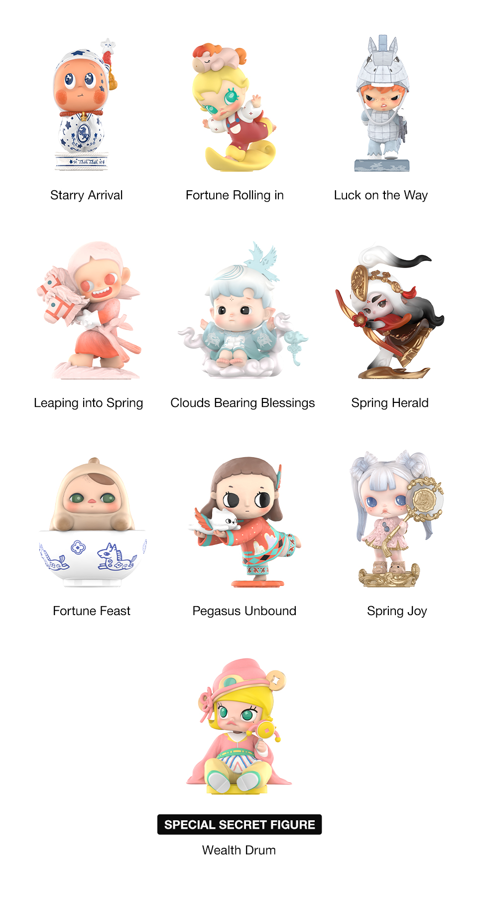 POP MART The Golden Gallop Series Figures Blind Box Action Toys Figure ...