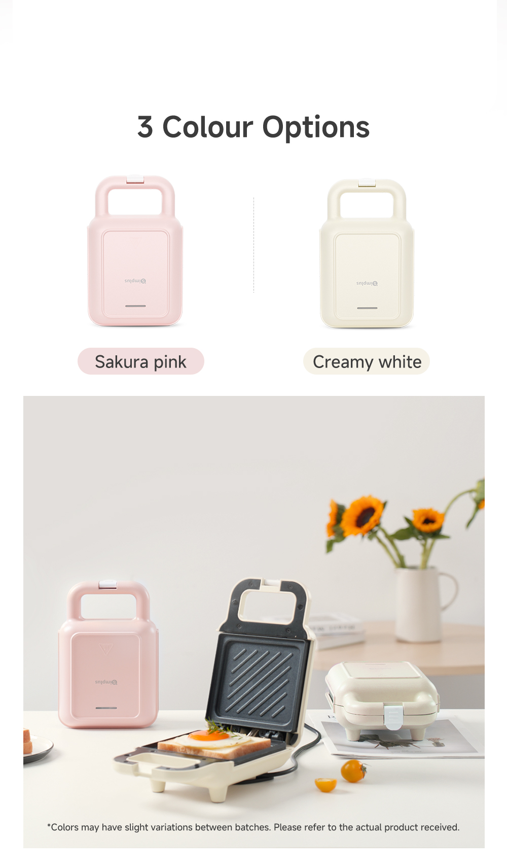 Simplus Sandwich Maker | 650W | Panini Waffle Breakfast Bread Crepe ...