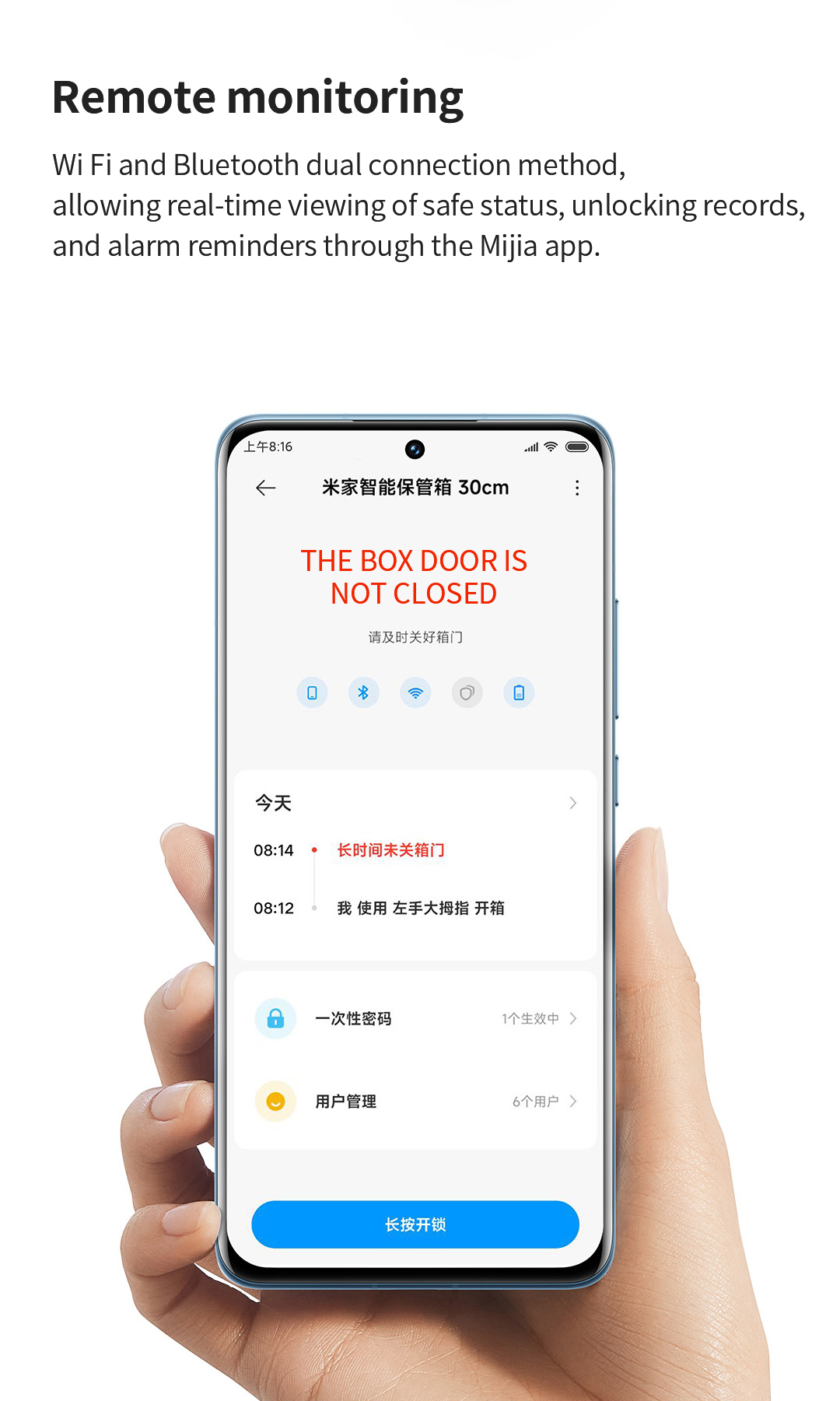 Xiaomi Mijia Smart Safe 30cm C‑Grade Lock Dual Verification APP Remote ...