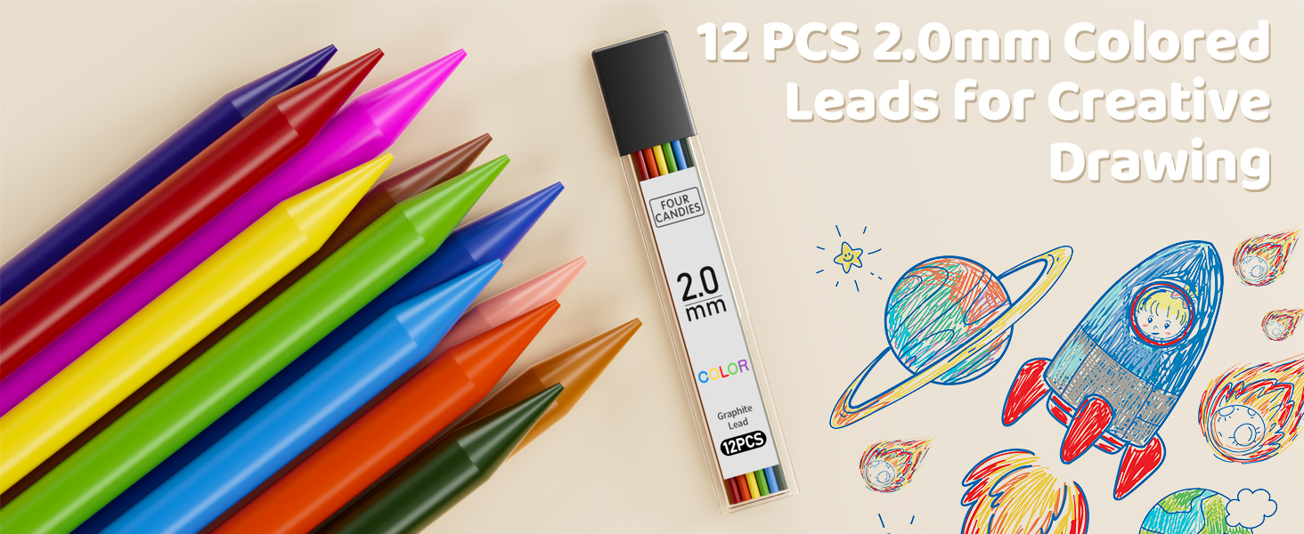 【6.6】Four Candies Cute Mechanical Pencil Comfort Ergonomic Grip ...