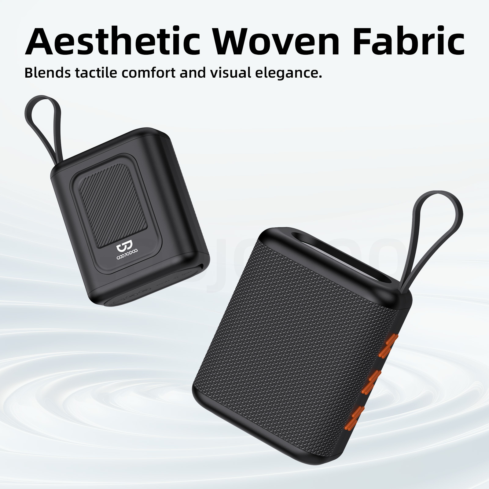 GOOJODOQ Fabric Wireless Bluetooth Speaker Mini Portable Hi-Fi Sound TF ...