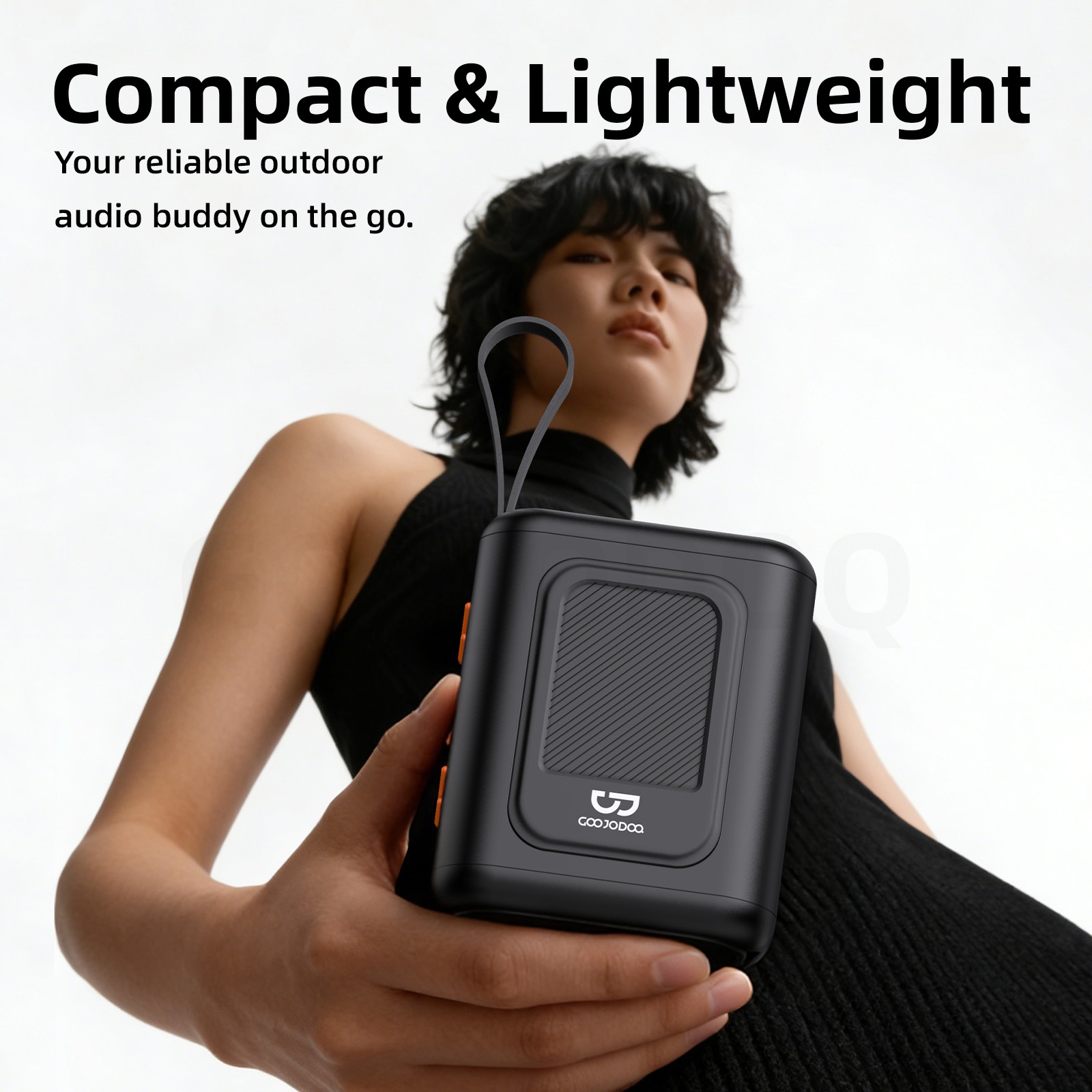 GOOJODOQ Fabric Wireless Bluetooth Speaker Mini Portable Hi-Fi Sound TF ...