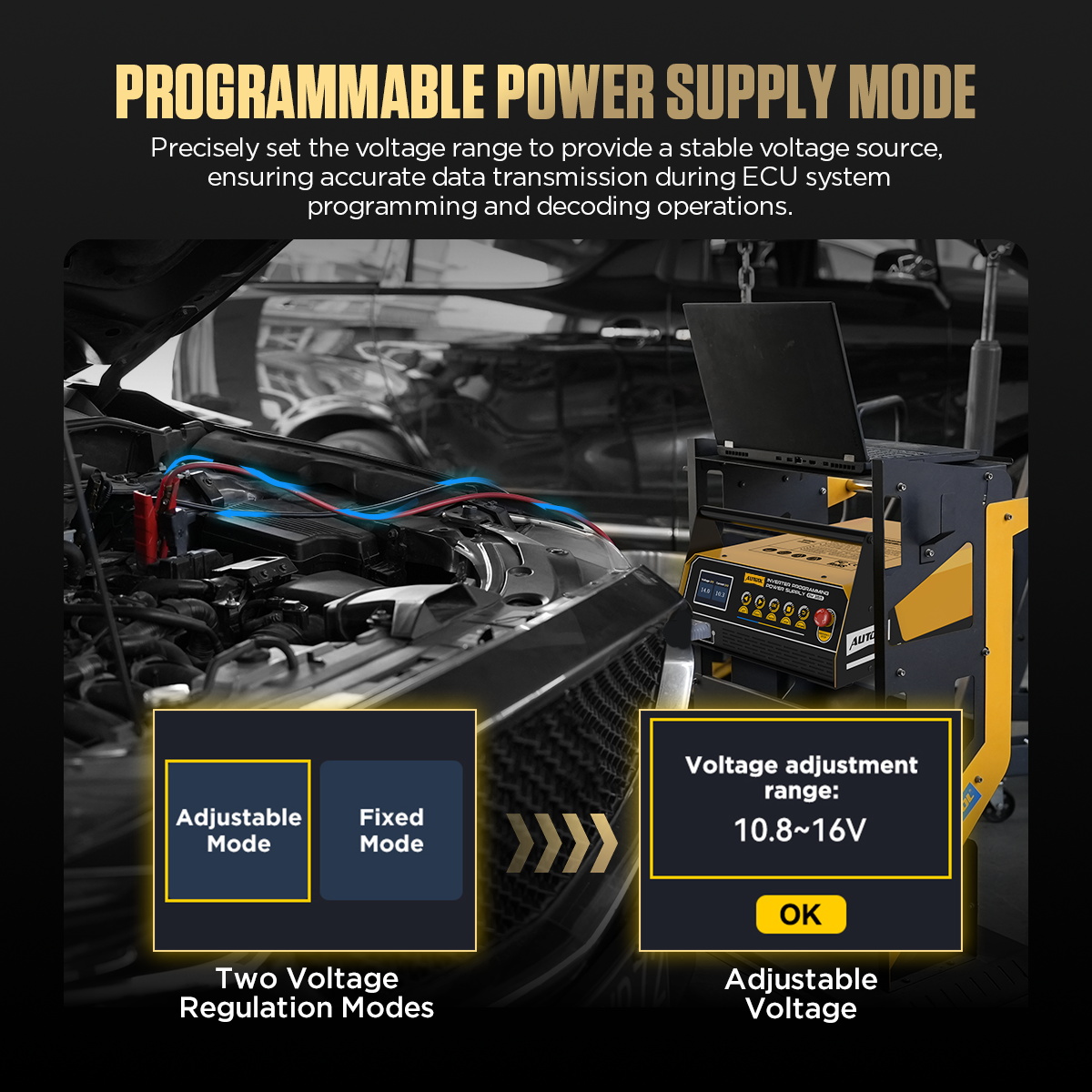AUTOOL EM365 400A Programmable Inverter Power Supply for ECU ...