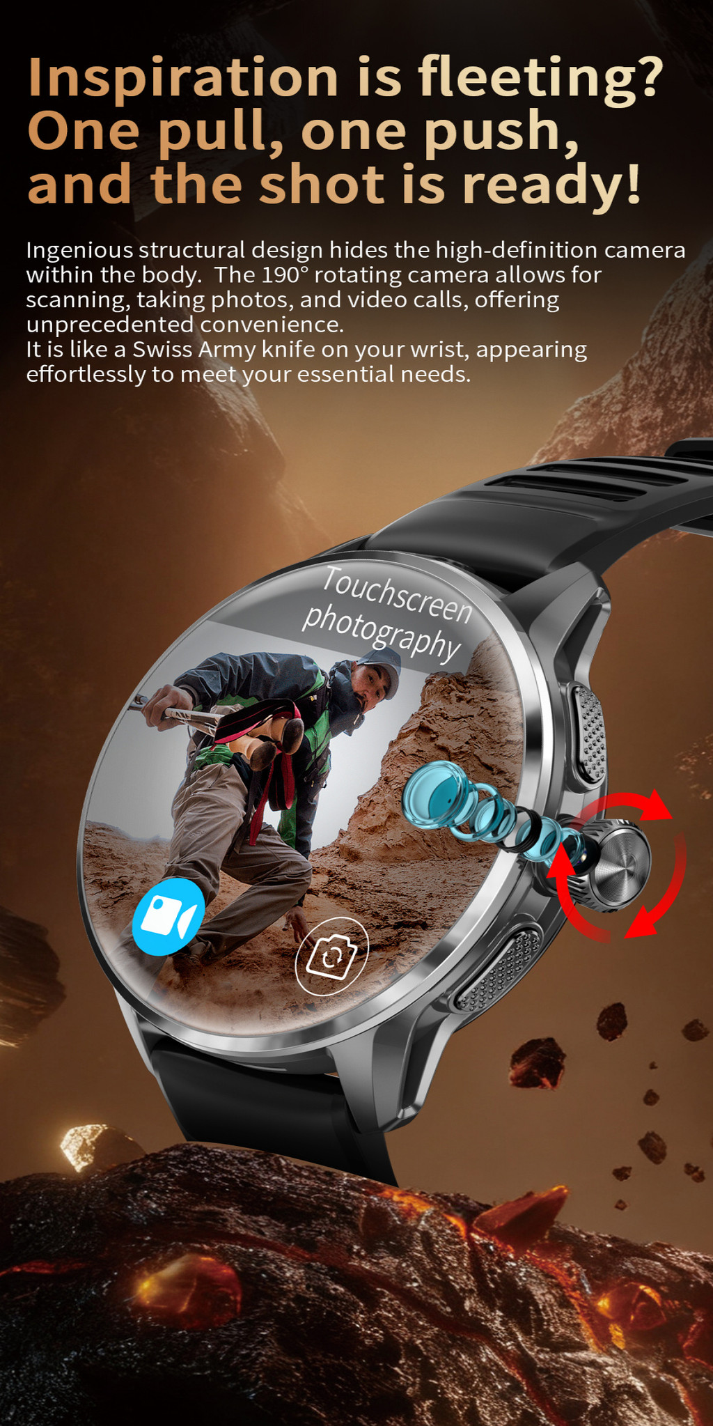 original H100 4G/5G Android Smart Watch With SIM Card WiFi GT200 Smart ...