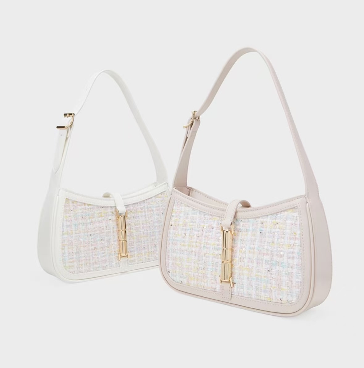 CK French portable armpit bag canvas small square bag for women ...