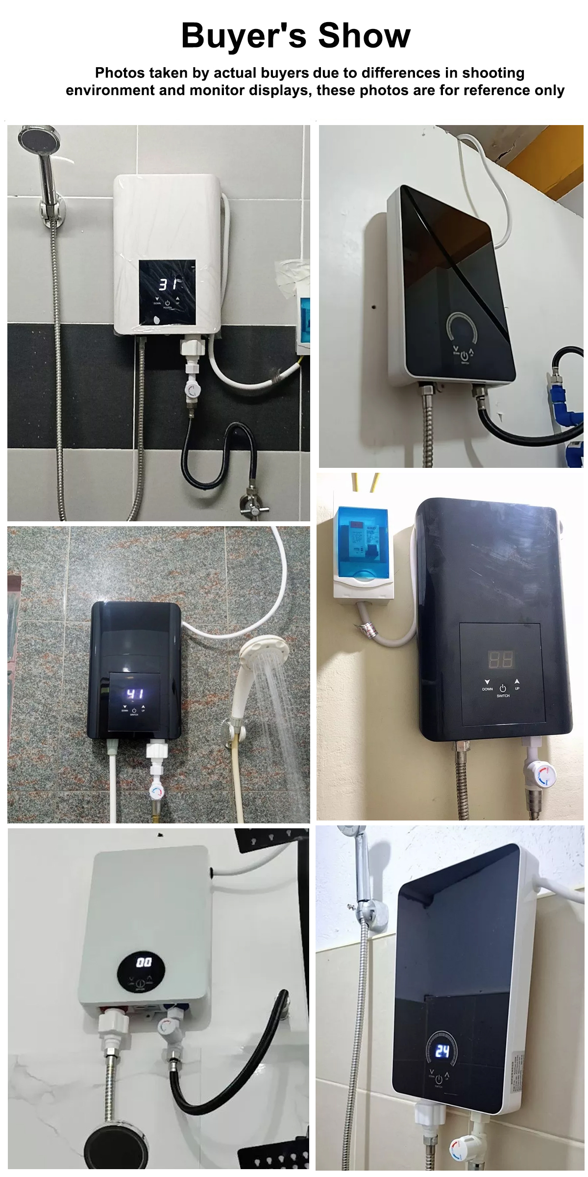 Inhome Instant Water Heater Shower Hot Water Heater Shower Electric ...