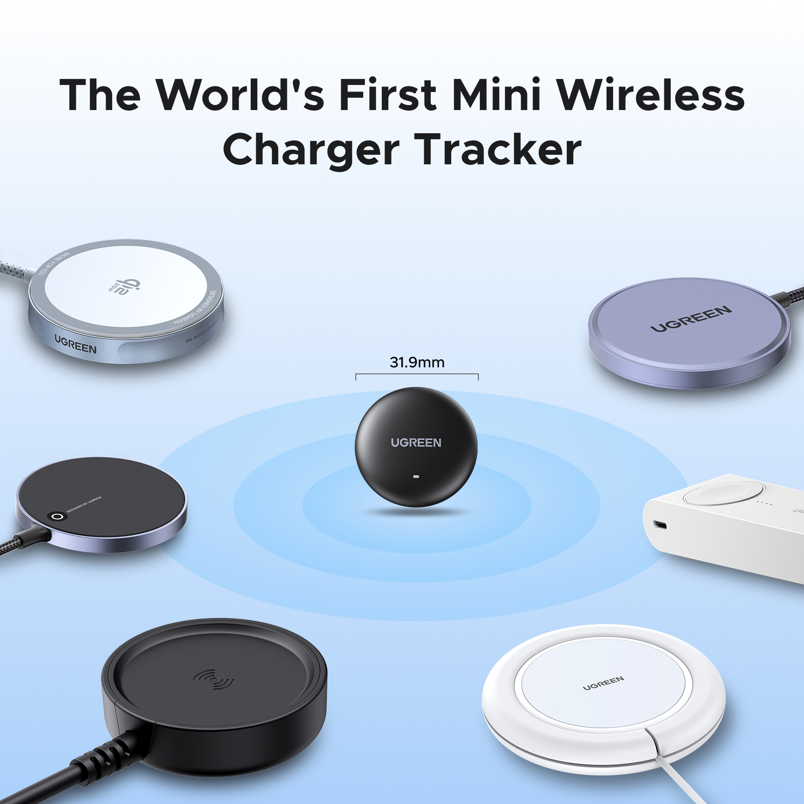 UGREEN FineTrack Mini Smart Tag Wireless Charging Anti Lost Tracker ...