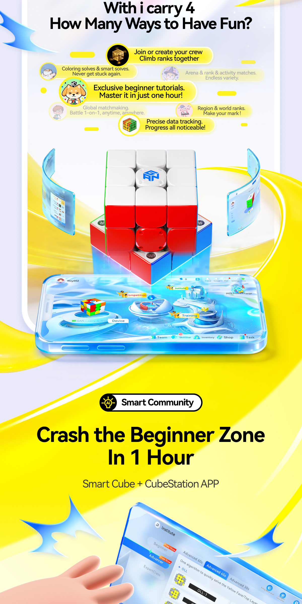 GAN i Carry 4 Smart Cube Year Of The Horse Edition 3x3 Speed Cube ...
